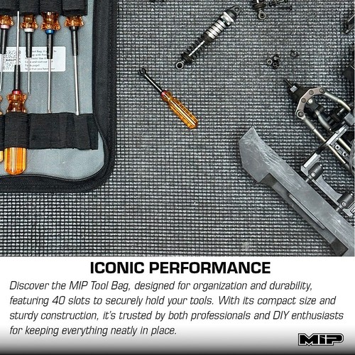 MIP RC Tool Bag 40 Pocket Holds Hex and Nut Drivers 1/4 Drive Bits ...