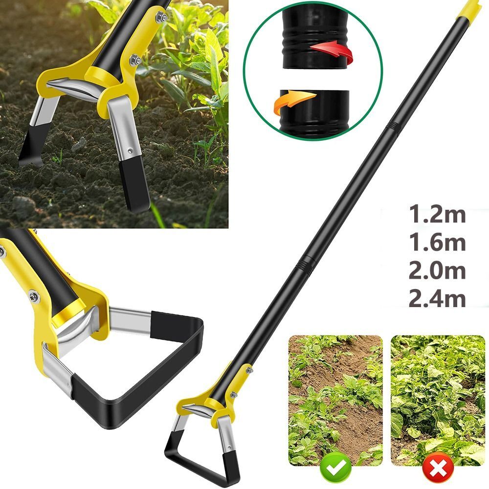 Garden Hula Hoes1.2/1.6/2/2.4M Stainless Steel Stirrup Ring Hoe w ...