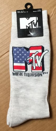 High Point Design MTV Flag Tan Socks Size 6-12 Men’s Crew New Tags ...