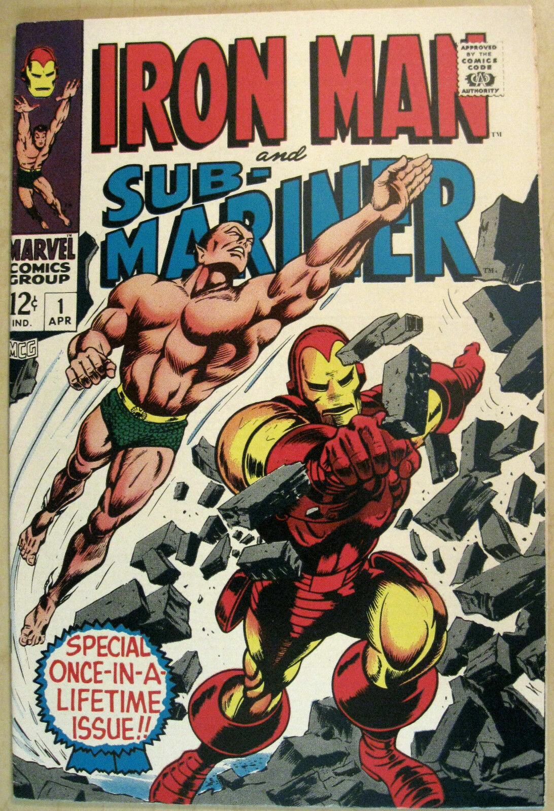 IRON MAN and SUB-MARINER# 1 April 1968 (9.4 NM) 1st One Shot Colan ...