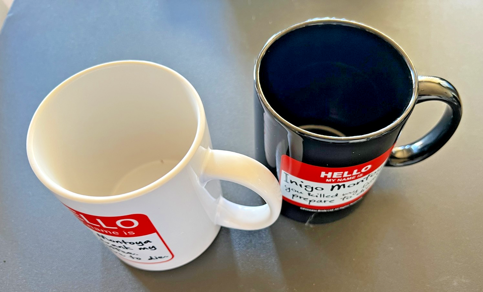 2 Princess Bride Indigo Name Tag HELLO, My Name is... Mugs. Take a look ...