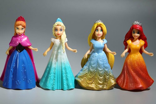 8pcs Disney Princess Action Figures Changed Dress Doll Kids Boys Girls ...
