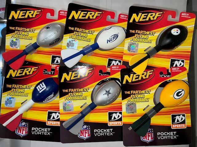 Nerf Pocket Vortex Mini Flying Footballs - NFL Themed - Set of 6 | eBay