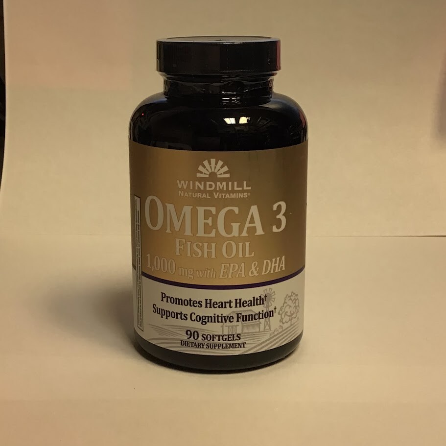 Omega 3 Fish Oil 1000mg w/ EPA & DHA by Windmill **Buy 3, Get 4th Free ...