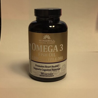 Omega 3 Fish Oil 1000mg w/ EPA & DHA by Windmill **Buy 3, Get 4th Free ...