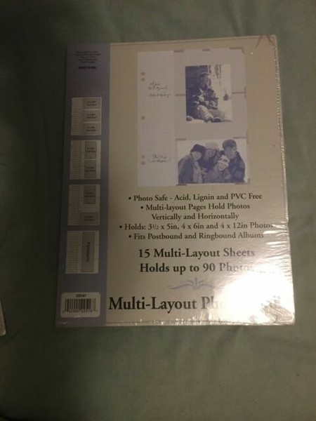 Holson Photo Album Page Refills 15 Multi-layout Sheets Holds up to 90 ...