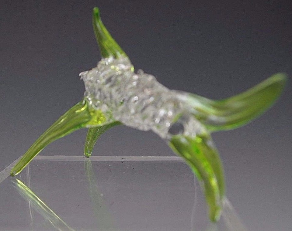 SPUN GLASS TROPICAL FISH MURANO HAND BLOWN ART VINTAGE ITALY 1960's MIB ...