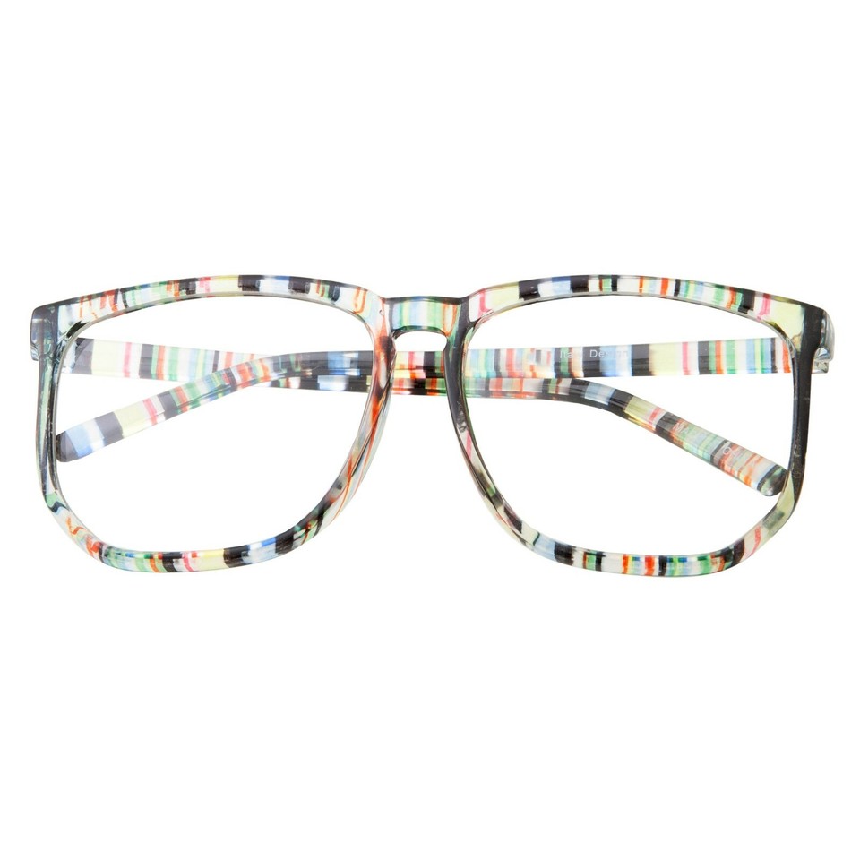 XL OVERSIZED VINTAGE RETRO Style Clear Lens Square Frame Nerd EYE ...
