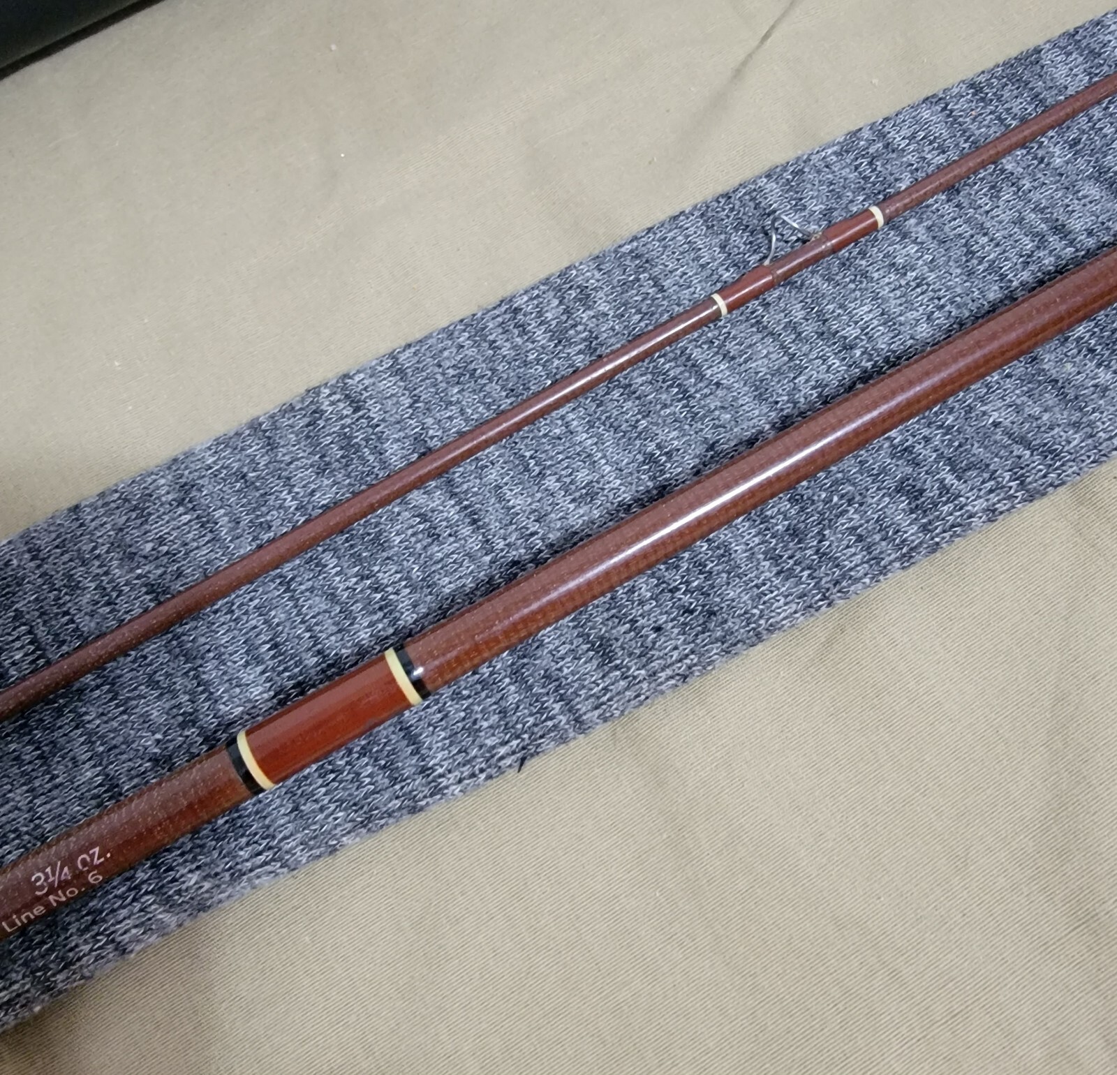 Vintage Fenwick FF756 ASTM 7 1/2' 3 1/4 oz Feralite 2 pc Fly Rod ASTM ...