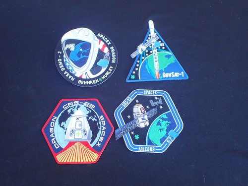 LOT X 4 AUTHENTIC ASSORTED SPACEX MISSION PATCHES EMPLOYEE ONLY #34 | eBay