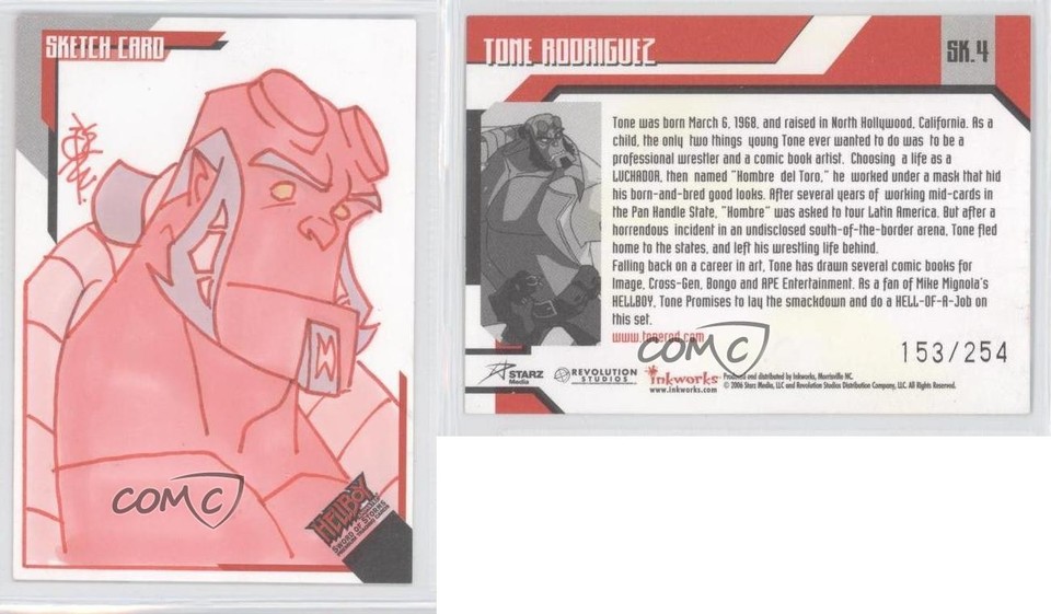 2007 Hellboy Animated Sword of Storms /254 Tone Rodriguez #SK.4 Auto ...