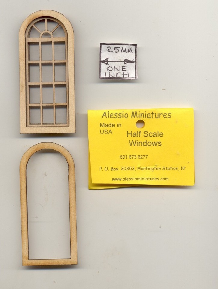 Half Scale - Palladian Window 2169HS wood dollhouse miniature 1/24 ...