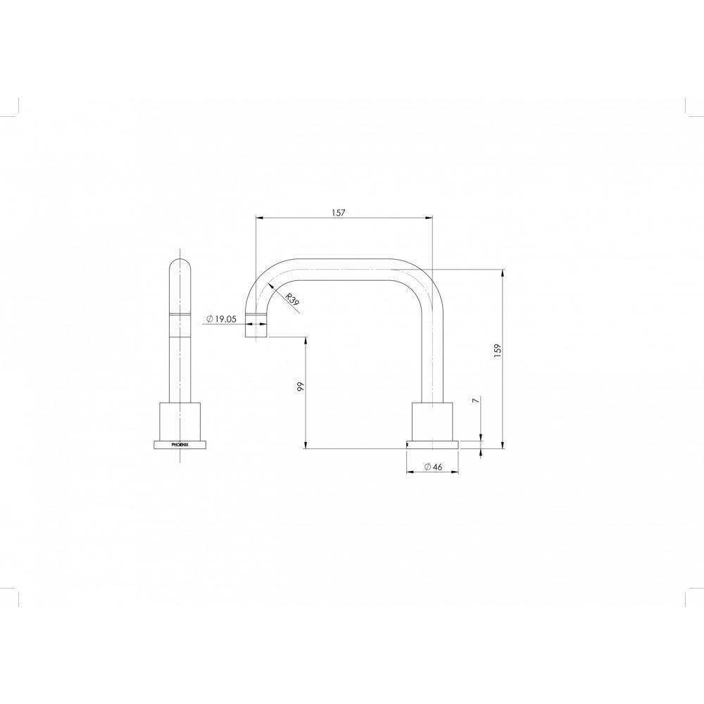 New Tapware Basin Swivel Outlet Bathroom Vanity 160mm Squareline Radii ...