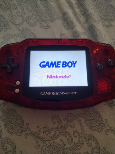 Transparent Red Gameboy Advance Modded with IPS Screen | eBay