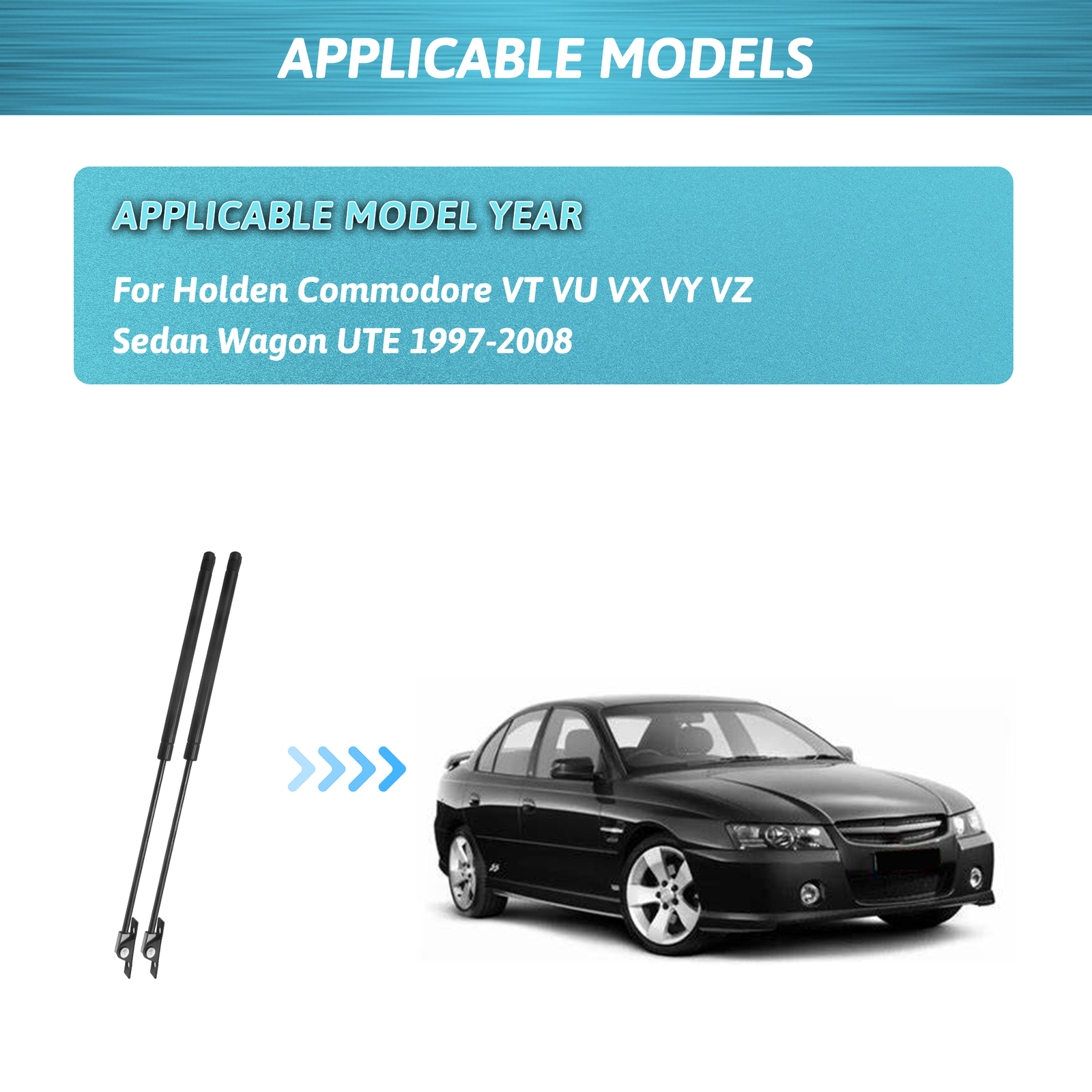 Lift Support Bonnet Gas Struts For Holden Commodore VT VU VX VY VZ 1997 ...