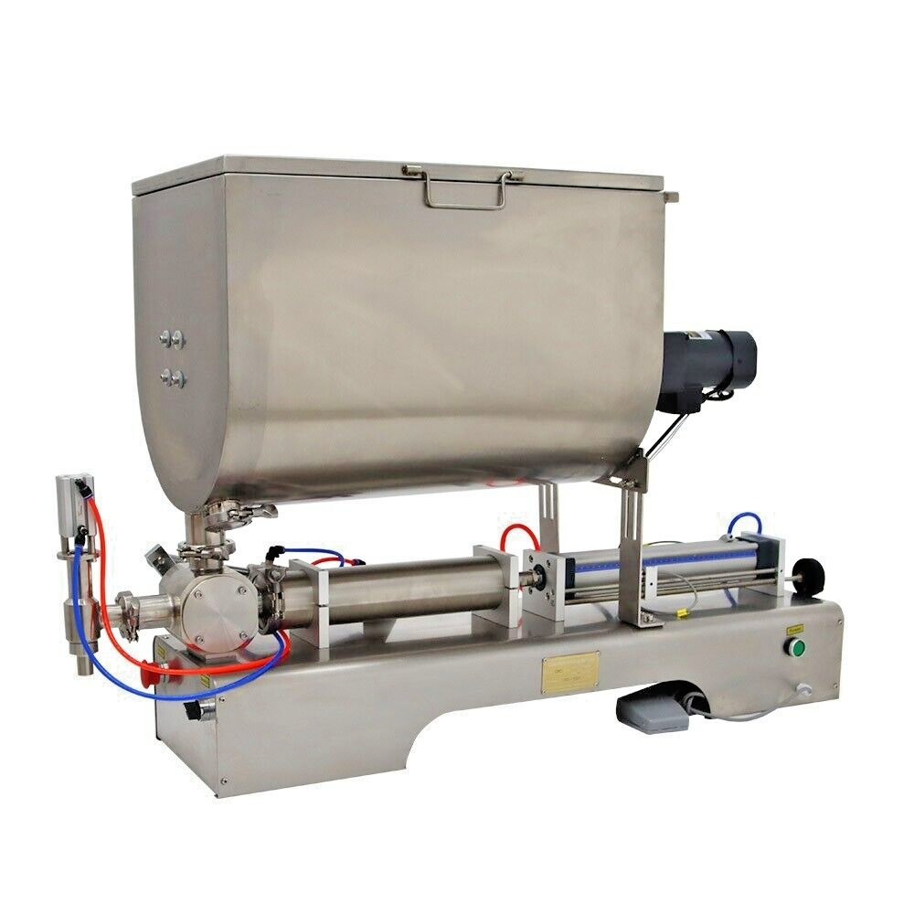 100-1000ml Pneumatic Liquid Paste Sauce Filling Machine with Stirrer ...