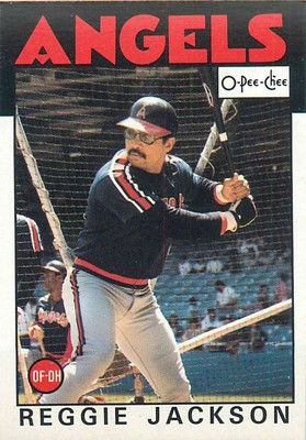1986 O-Pee-Chee #394 Reggie Jackson California Angels Baseball Card ID ...
