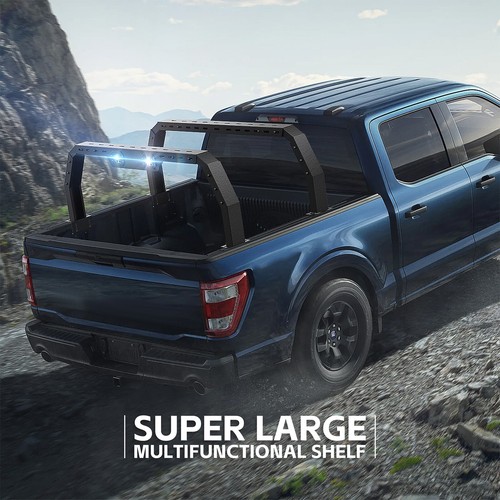 Overland Bed Racks Cargo Carrier With 2 LED Lights For 2004-2025 Ford ...