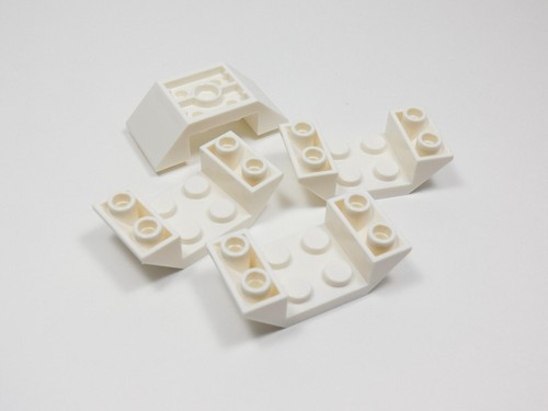 LEGO Lot of 4 White 2x4 Double Inverted Slopes E4 | eBay