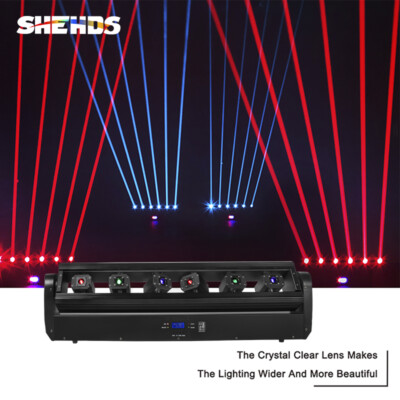 New Version 6x500mw 6 Eyes Beam RGB-RGB Laser Moving Head Light Disco ...