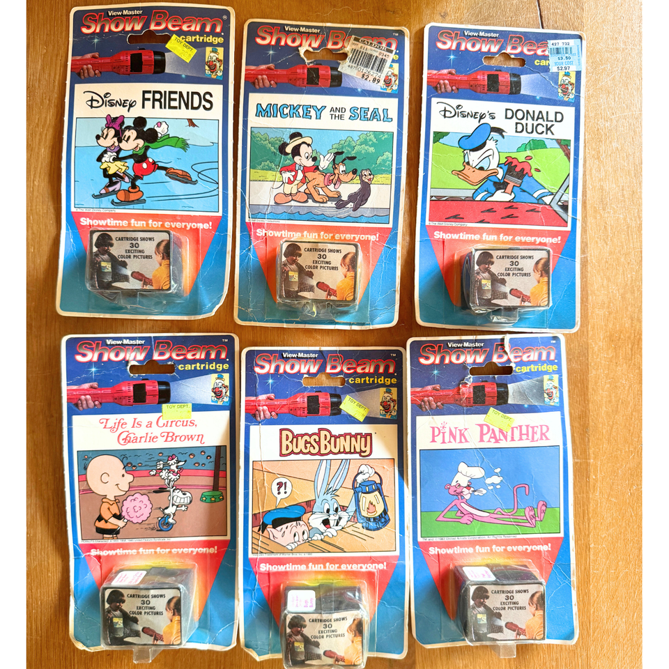 Vintage Tyco View-Master Show Beam Cartoon Projector With 7 Cartridges ...