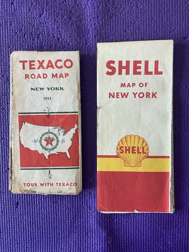Vintage Lot Shell / Texaco 1933 Road Maps NY | eBay
