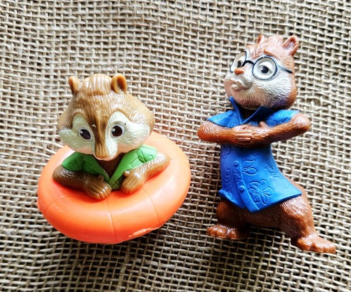 2 Alvin And The Chipmunks Toy Figures Simon & Theodore 2011 McDonalds ...