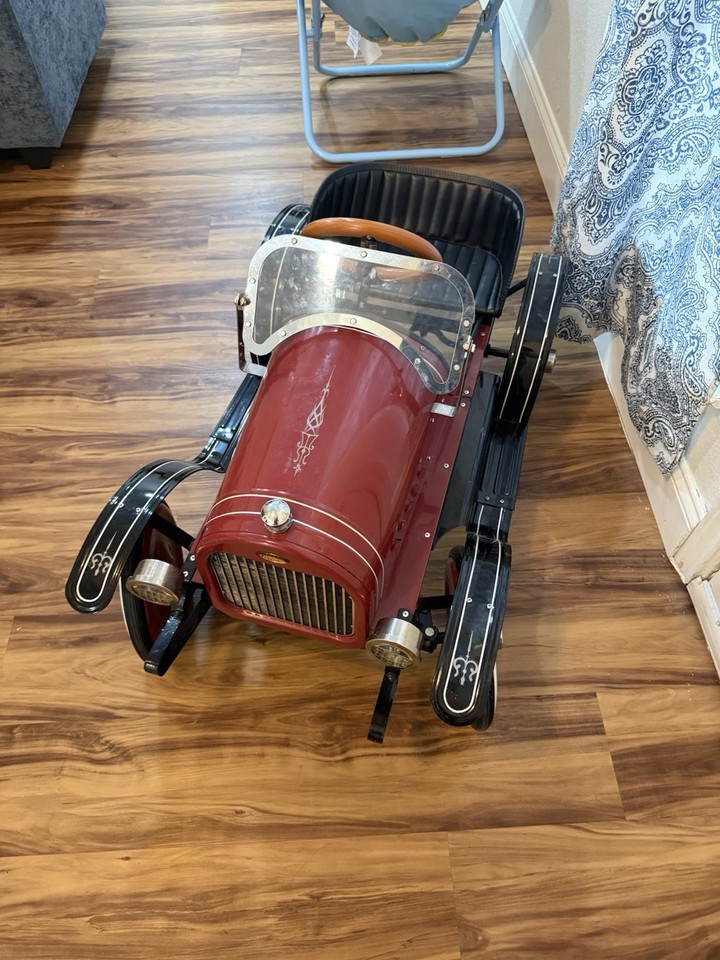 Vintage Dexton Classic Pedal Car Red Roadster Metal Toy Collector ...
