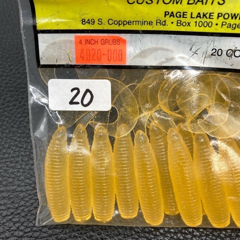 812130 New Gary Yamamoto 4 inch Single Tail Grub 20 pieces GARY ...