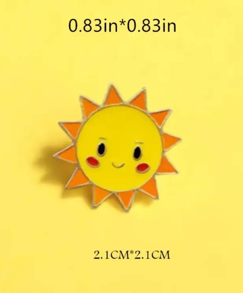 SUN - PIN Brooch Metal Pin Badges Perfect Holiday Gift Kids Movie Mint ...