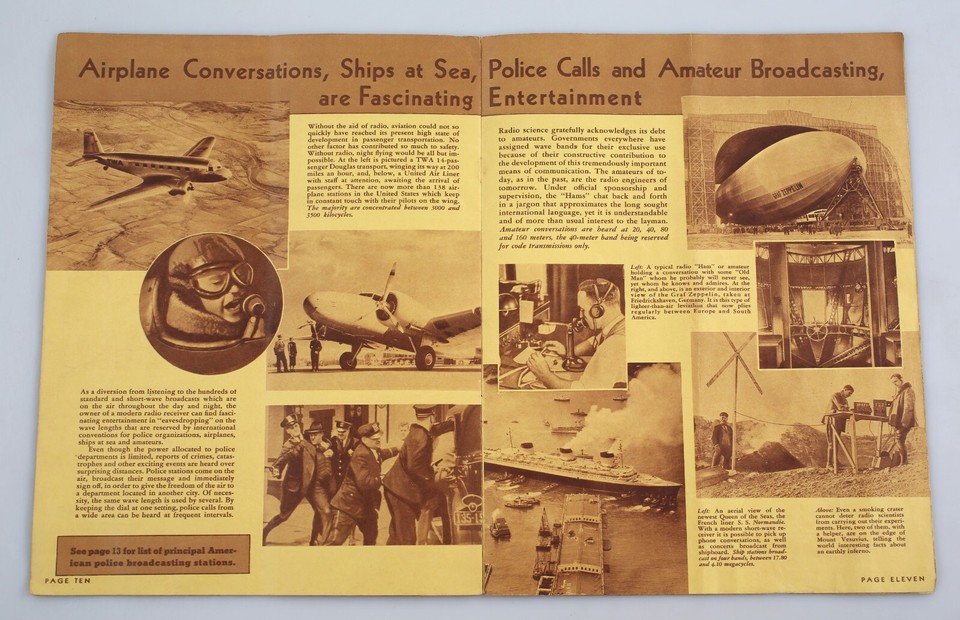 1930s Radio Guide Stewart Warner's Dial of the World Station Airwave ...