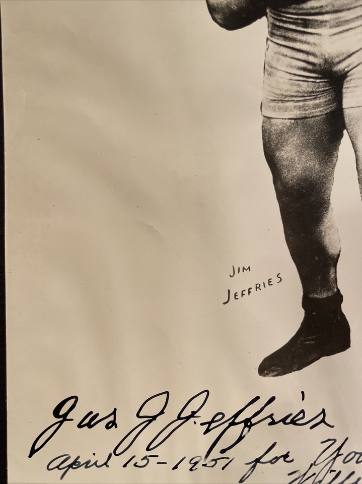James J. Jeffries Autographed 8x10 BxW Photo JSA Certified | eBay