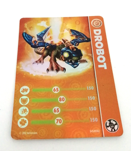 Carte Skylanders Giants LIGHTCORE DROBOT Carte Stat Only | eBay