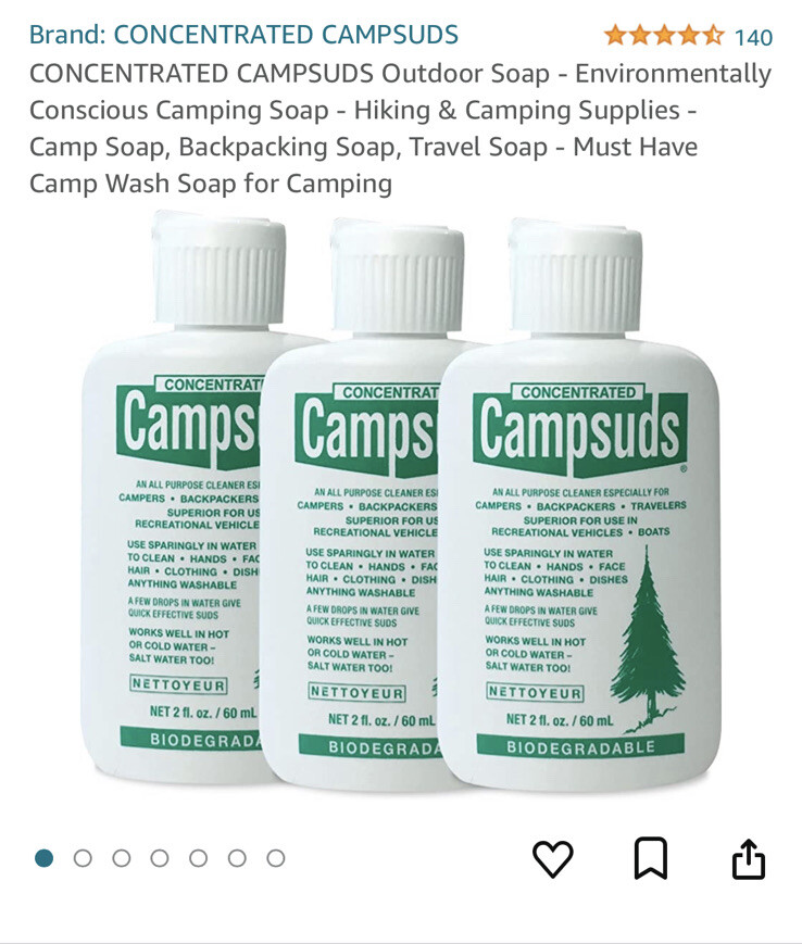 NEW Sierra Dawn Campsuds Camping/Camp Soap 4oz Concentrated ...