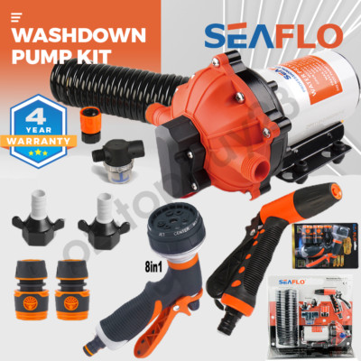 SEAFLO 70PSI Deck Washdown Pump Kit for Boat Caravan Yacht Wash Pump ...