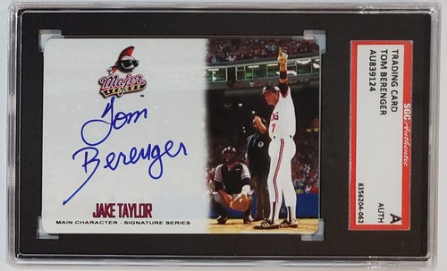 TOM BERENGER Signed Major League Trading Card AUTO SGC Authentic ...