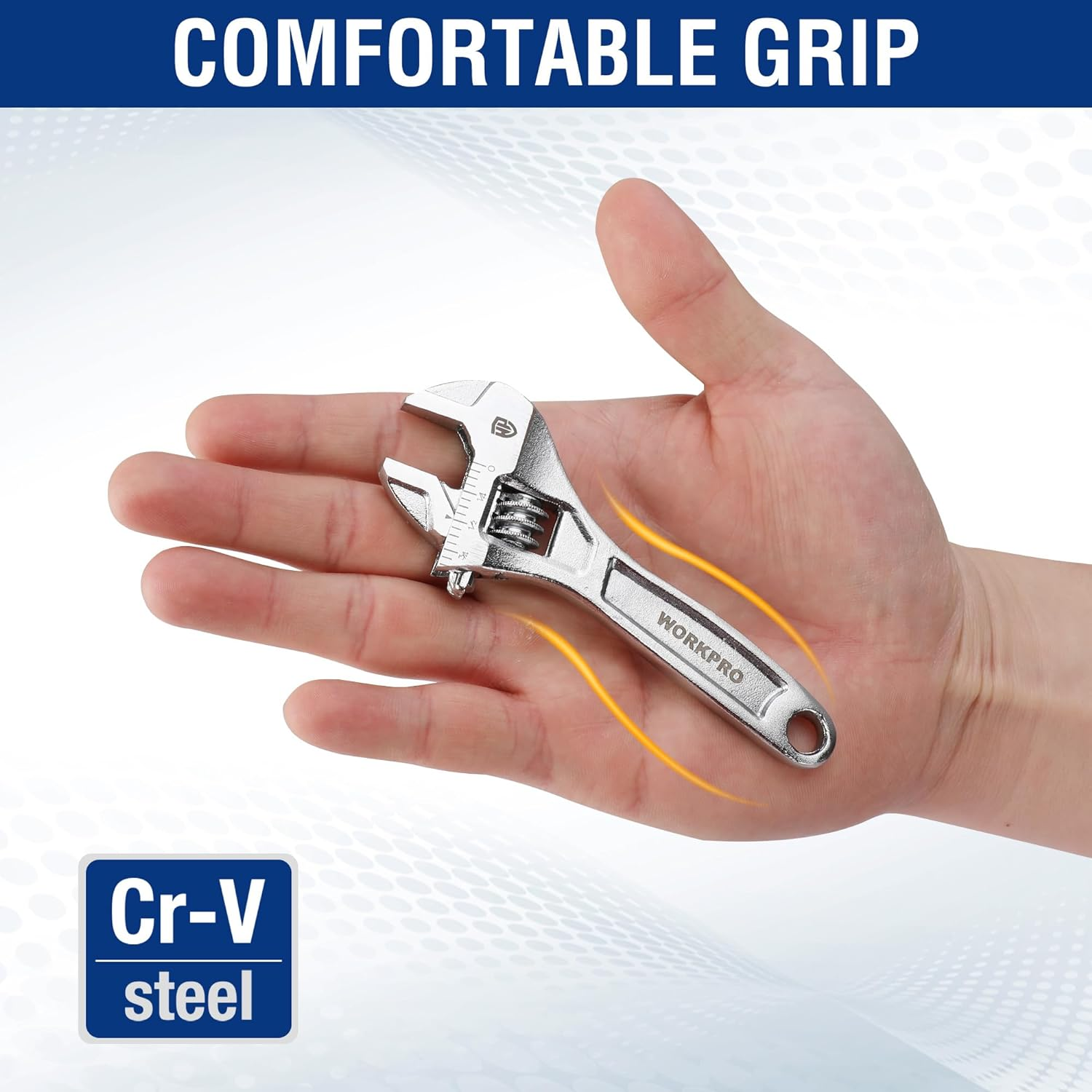 4-Inch Adjustable Wrench Heavy Duty Spanner with Inch/Metric Scale ...