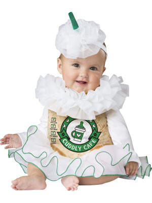 Child's Cuddly Cappuccino Cup Baby Costume XS 0-6 Months | eBay