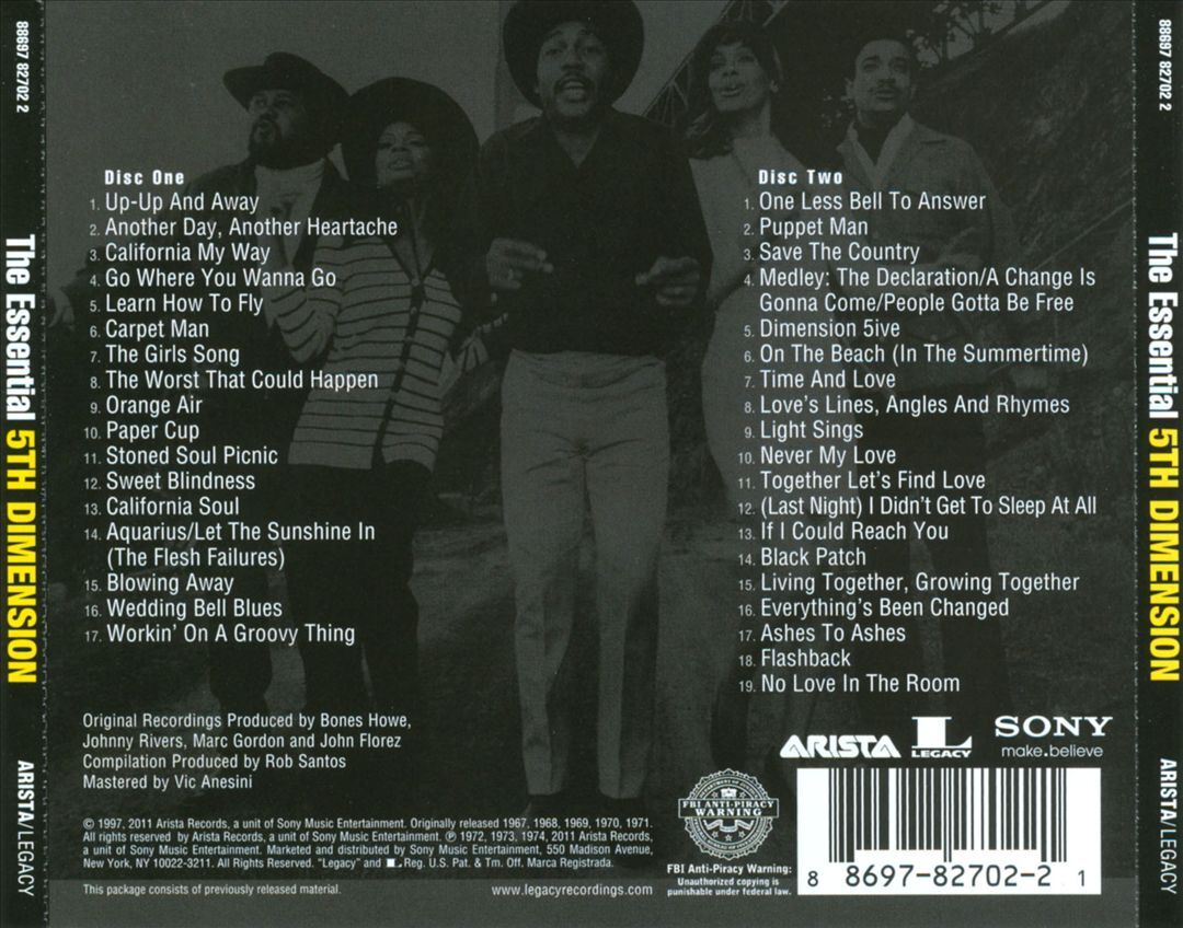 THE 5TH DIMENSION - THE ESSENTIAL 5TH DIMENSION NEW CD 886978270221| eBay