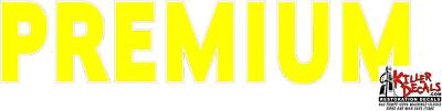 (PREM-2) 12"X 2.5" "BRIGHT YELLOW" PREMIUM WORDING GASOLINE DECAL GAS ...