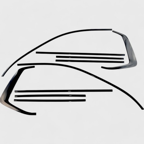 Gloss Black Car Window Trim Molding Set Tape On Overlay For Chevy ...