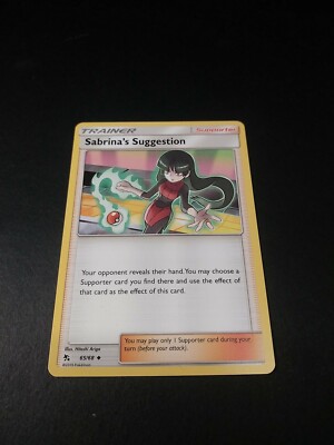 Pokemon Hidden Fates Sabrina's Suggestion Uncommon Trainer Card 65/68 ...
