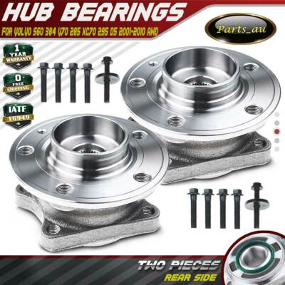 2x Rear Wheel Bearing Hub for Volvo S60 384 V70 XC70 295 2000-2009 AWD ...