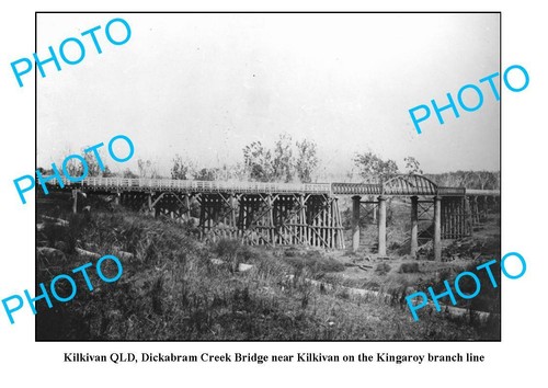 OLD 6 x 4 PHOTO KILKIVAN QUEENSLAND DICKABRAM RAILWAY BRIDGE c1890 | eBay