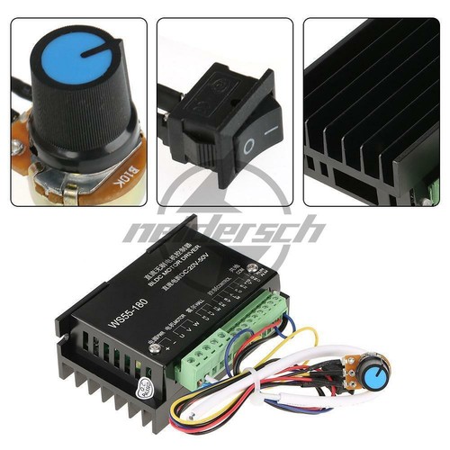 1PC WS55-180 DC 20-50V 10A CNC Brushless Spindle BLDC Motor Driver ...