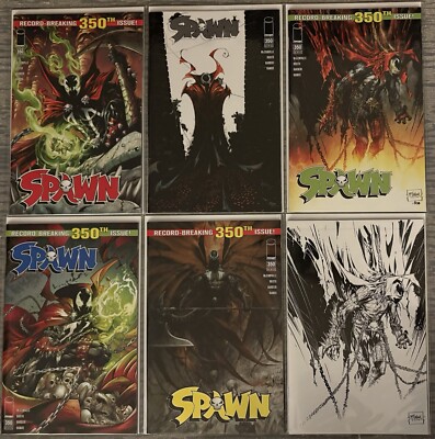 Spawn #350 Lot Of 6 Covers A B C D E F - McFarlane Booth NM LOT OF 6 💀 🔥 | eBay