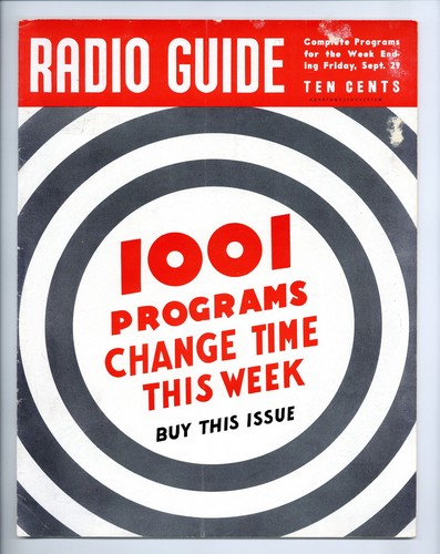Radio Guide Sep 29 1939 GD | eBay
