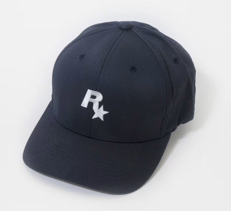 OFFICIAL GTA GRAND THEFT AUTO Rockstar Baseball Cap Navy and White NEW ...