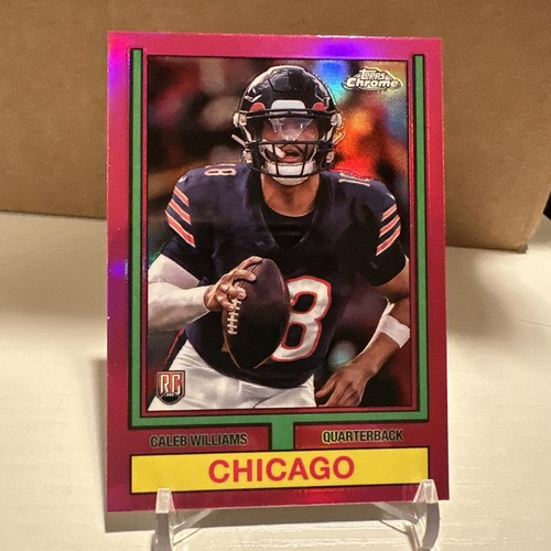 2024 Topps Chrome 1974 Throwback Pink Refractor Caleb Williams RC #74TF ...