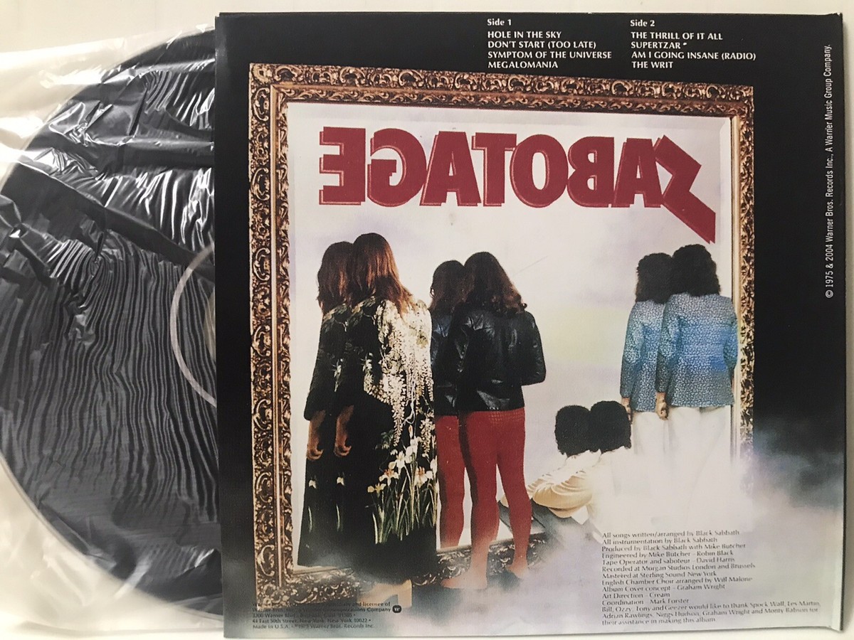 Black Sabbath Sabotage Back Cover Black Sabbath Sabotage